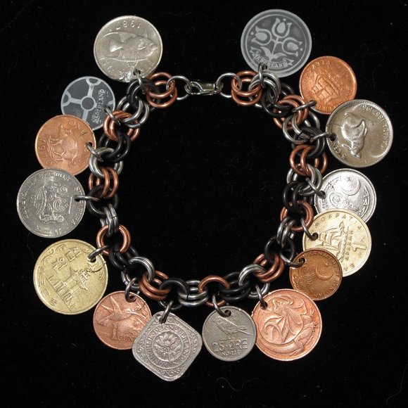 Jewelry | Chainmail Bracelet With Coins | Poshmark